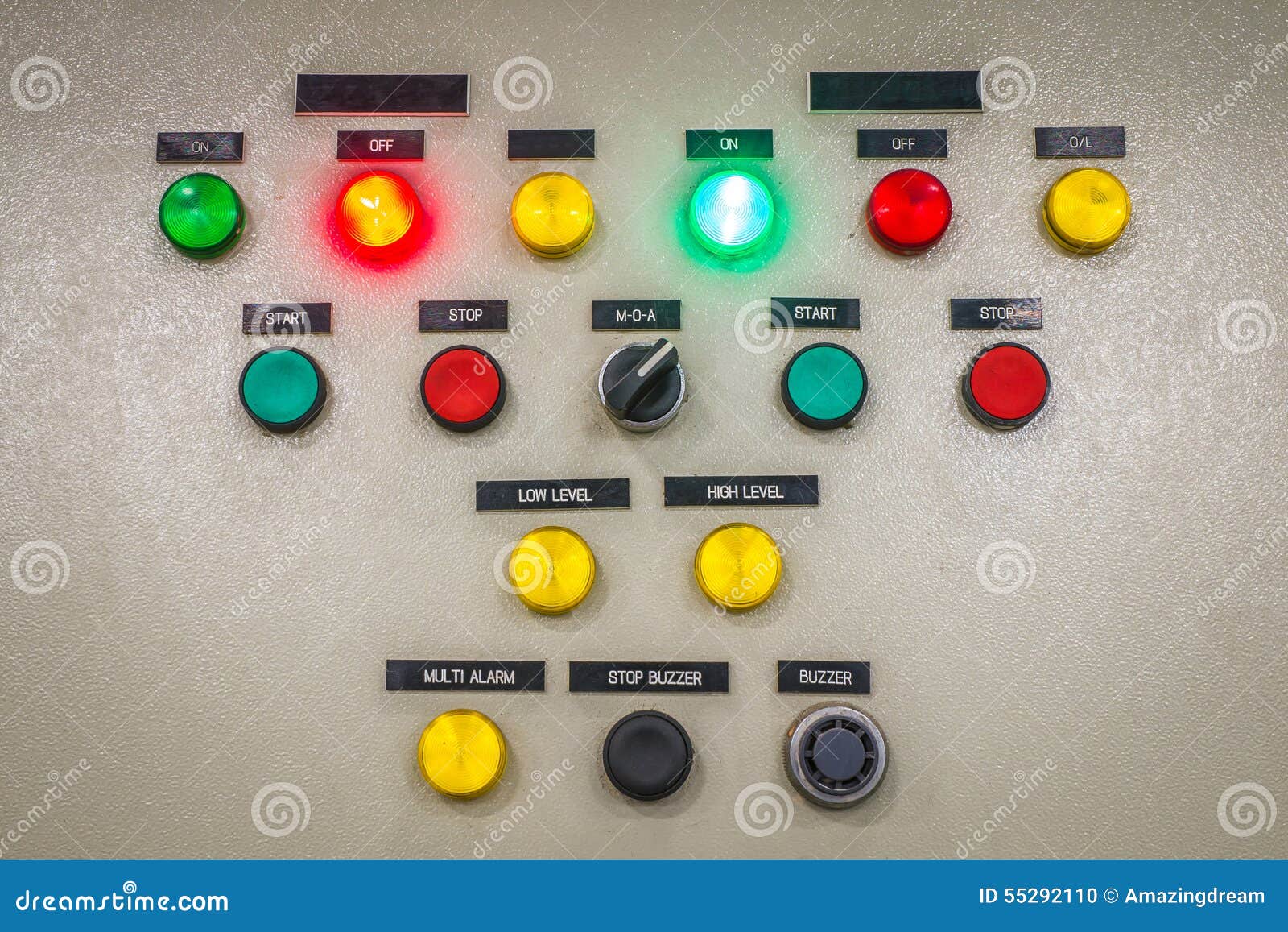 Panel de control eléctrico foto de archivo. Imagen de panel - 55292110