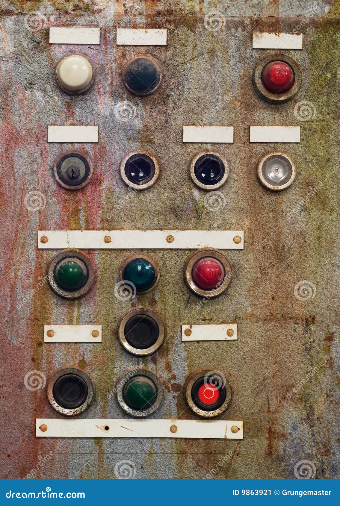 Panel De Control Quebrado, Grunge Imagen de archivo - Imagen de perilla ...