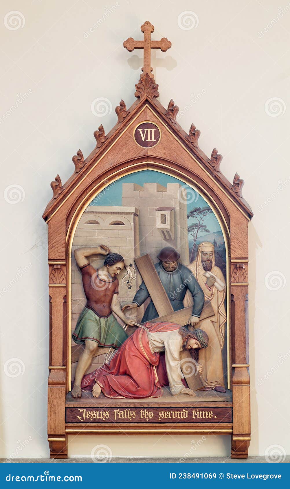 Panel Depicting One of the Stages of the Stations of the Cross Stock ...