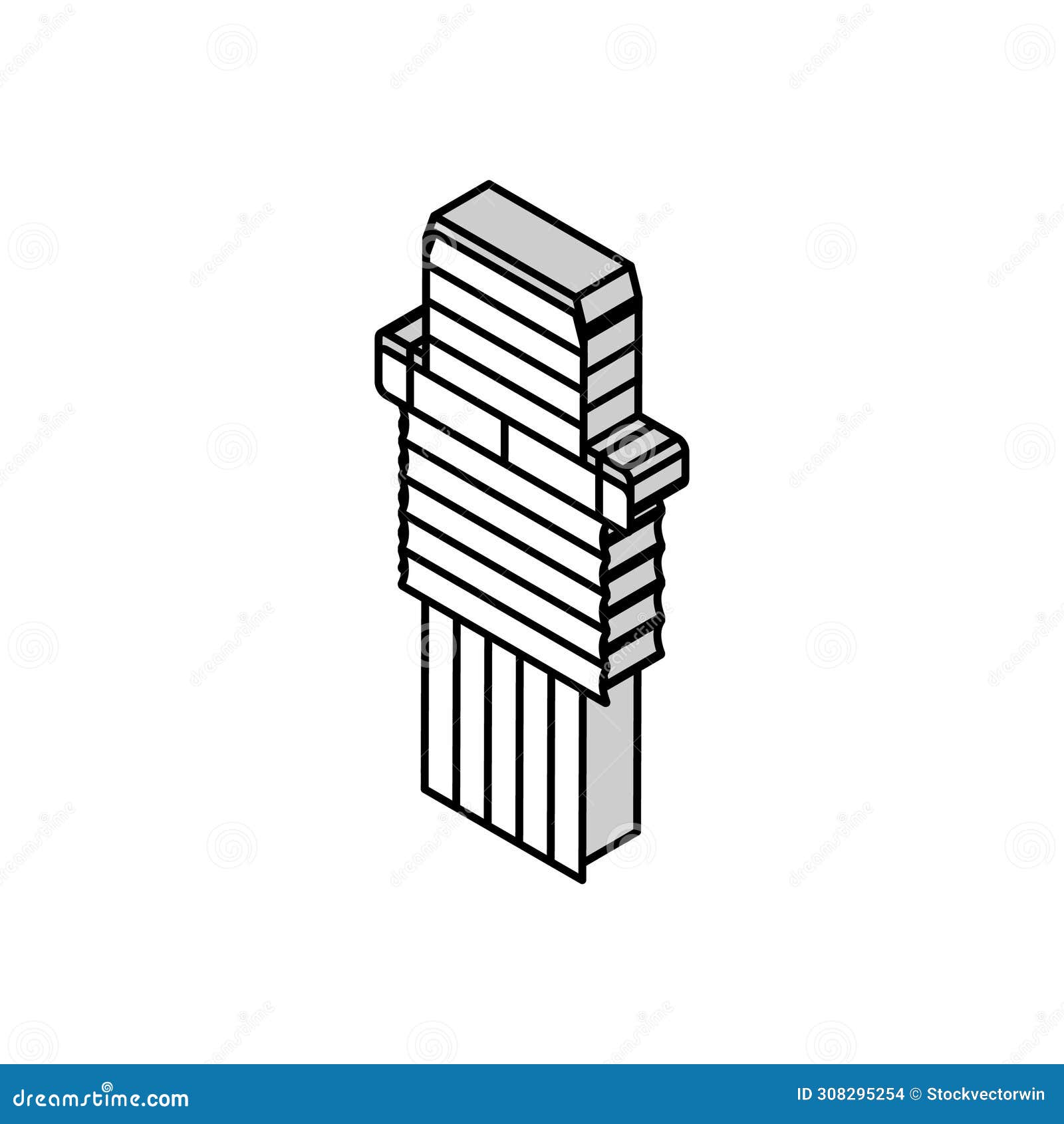 Panel Feed Wire Cable Isometric Icon Vector Illustration Stock Vector ...