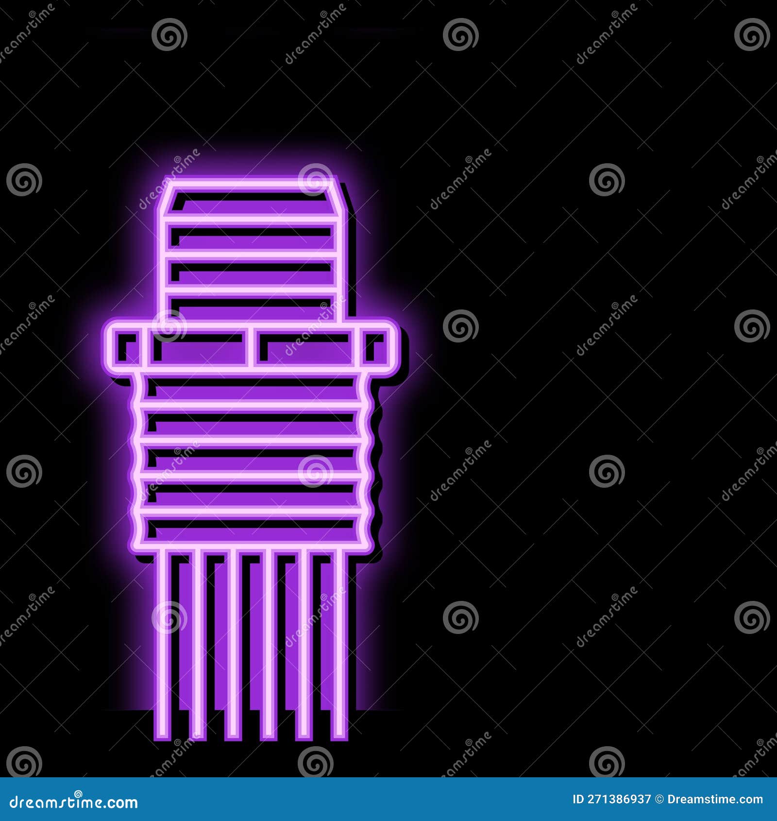 Panel Feed Wire Cable Neon Glow Icon Illustration Stock Vector ...