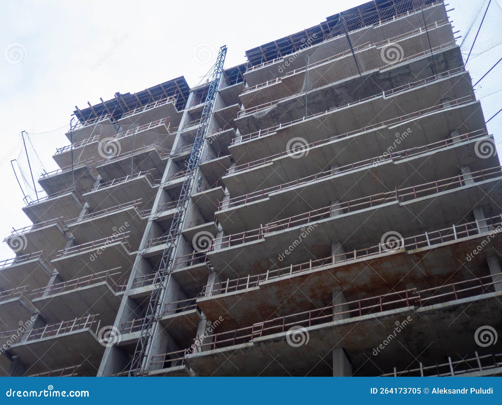 Panel House Under Construction. Building Frame Stock Image - Image of ...