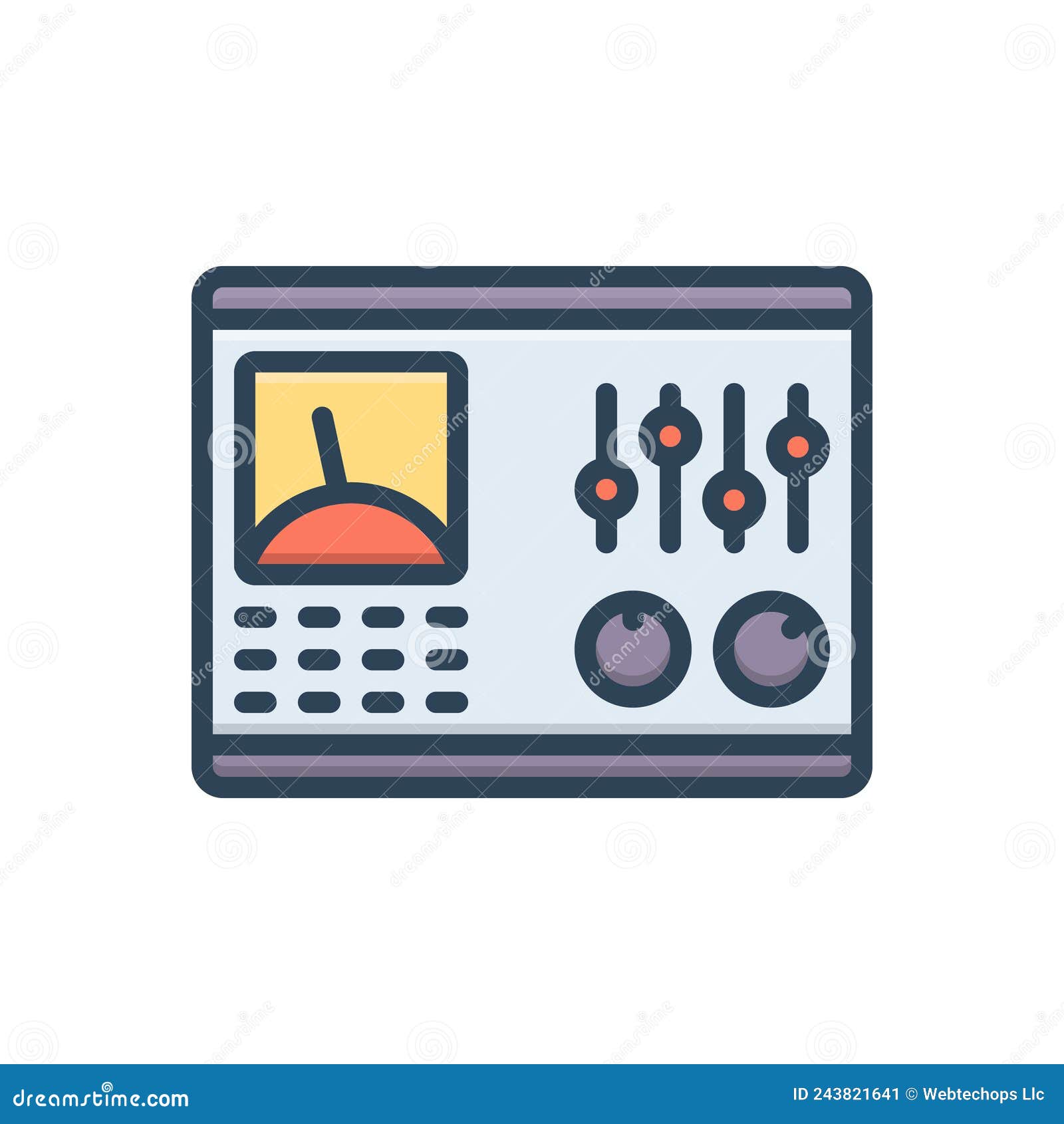 Color Illustration Icon for Panel, Meter and Control Stock Illustration ...