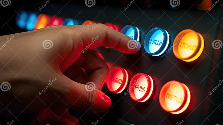Panel indicator lights stock illustration. Illustration of illumination ...