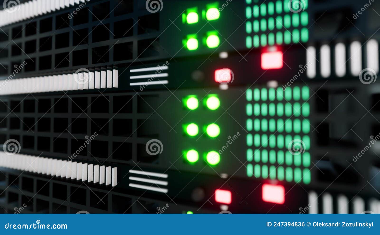 Panel Lamps Data Center Modern Technology Security Electric System ...