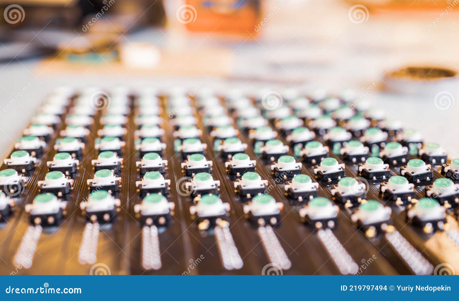Panel of LED Light Indicators is in the Production Stock Photo - Image ...