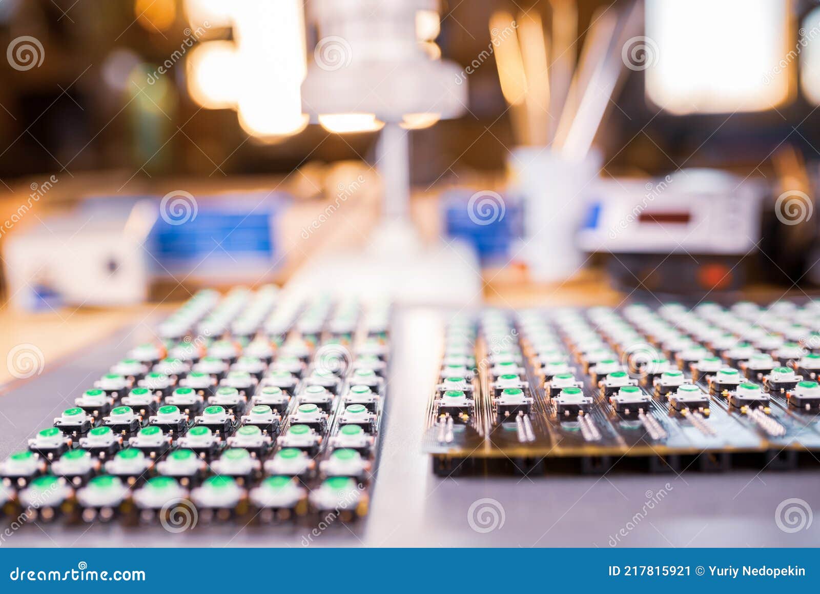 Panel of LED Light Indicators is in the Production Stock Image - Image ...
