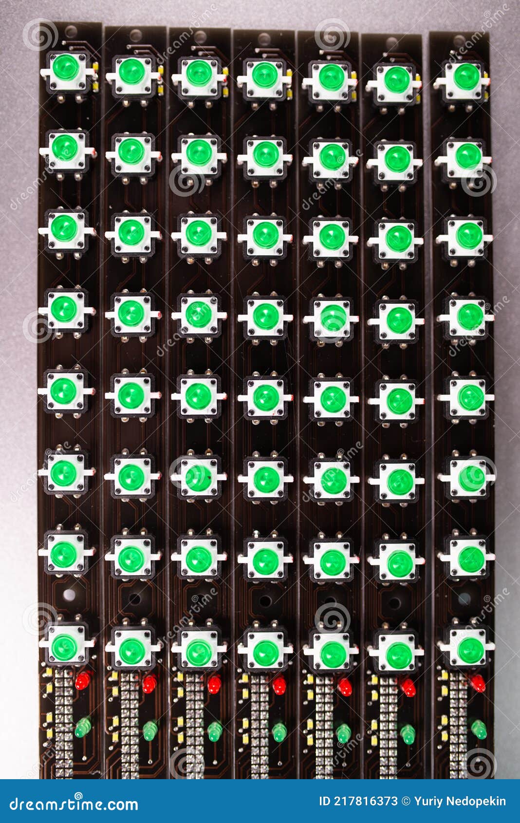 Panel of LED Light Indicators is in the Production Stock Image - Image ...