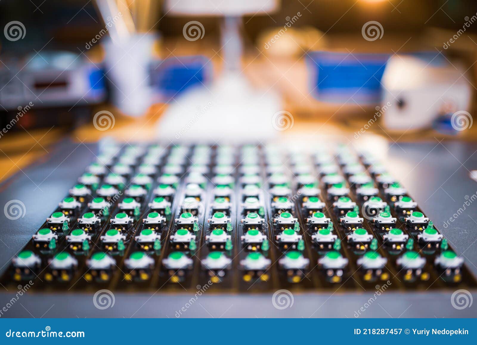 Panel of LED Light Indicators is in the Production Stock Image - Image ...
