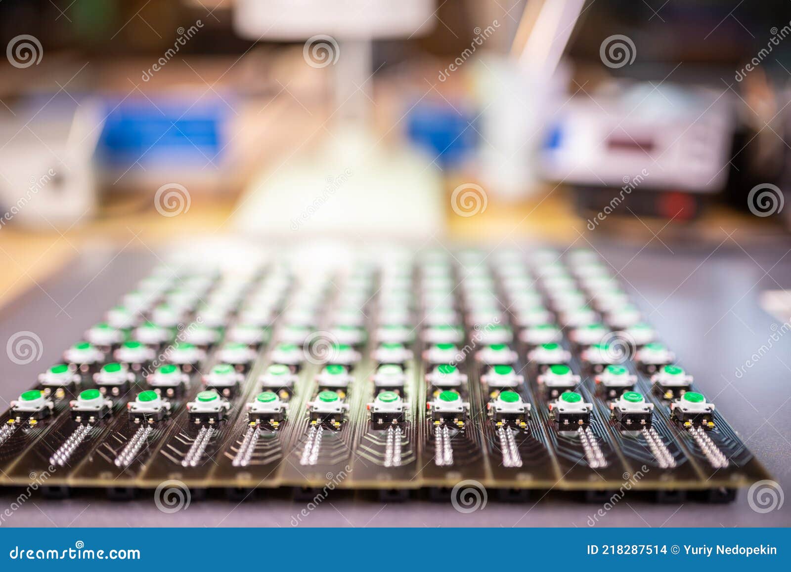 Panel of LED Light Indicators is in the Production Stock Photo - Image ...