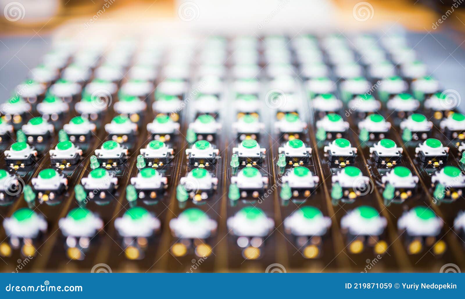 Panel of LED Light Indicators is in the Production Stock Image - Image ...