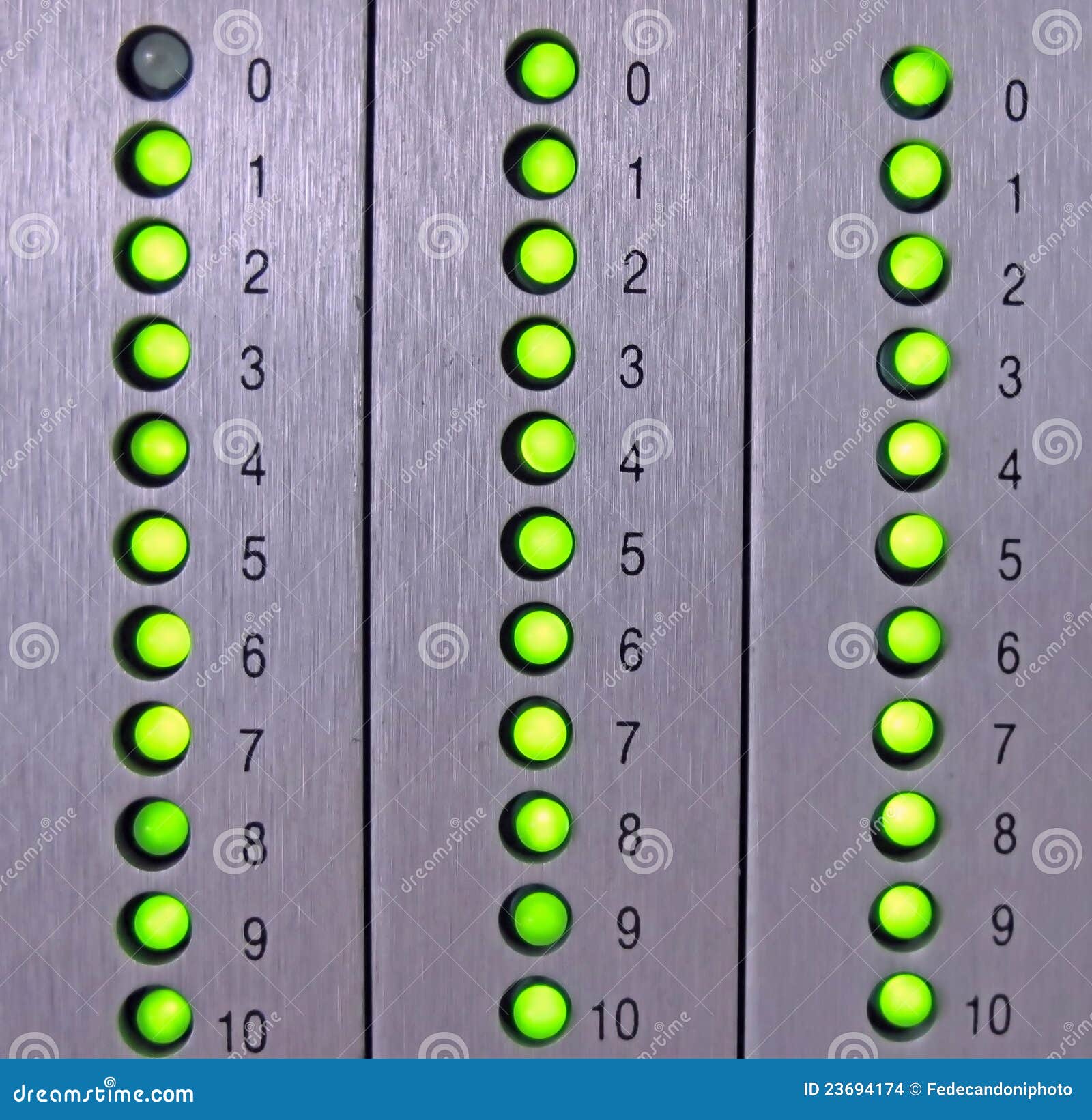 Panel with Led Lights Green Stock Photo - Image of industrial, light ...