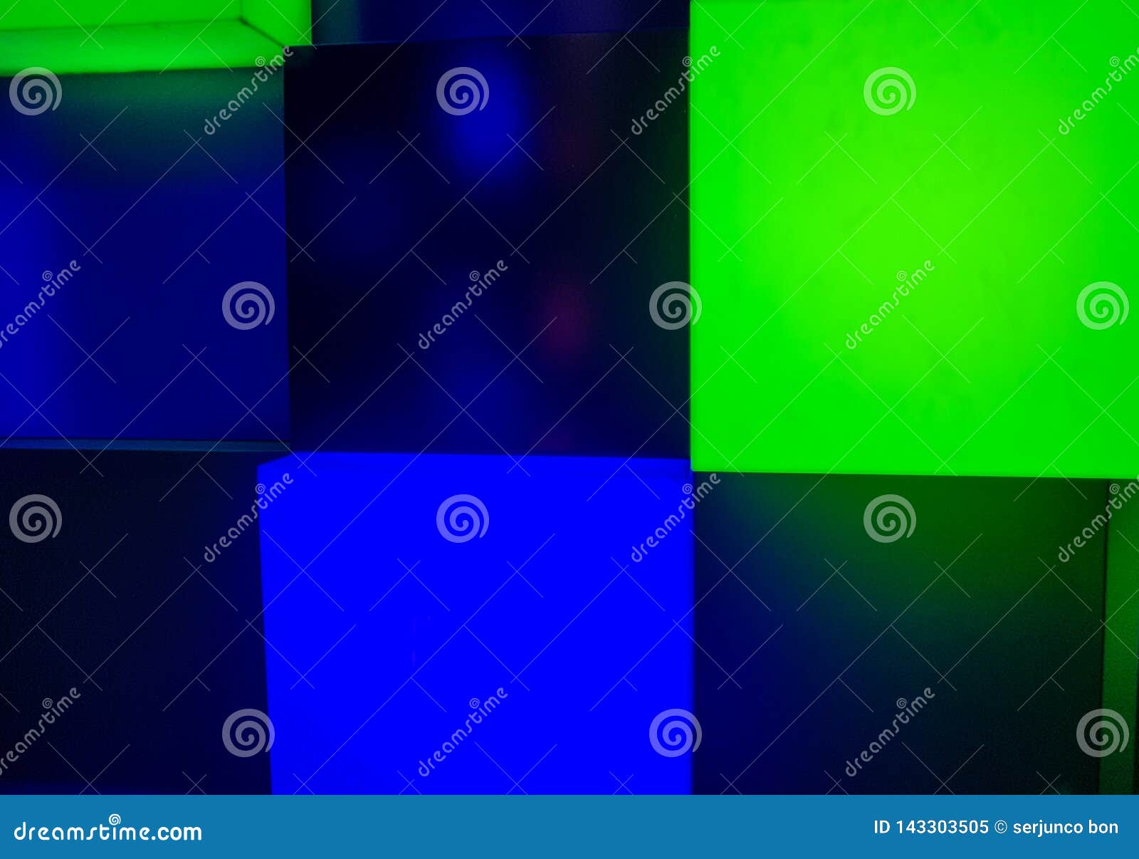 Panel of Luminous Squares in Different Colours Stock Image - Image of ...