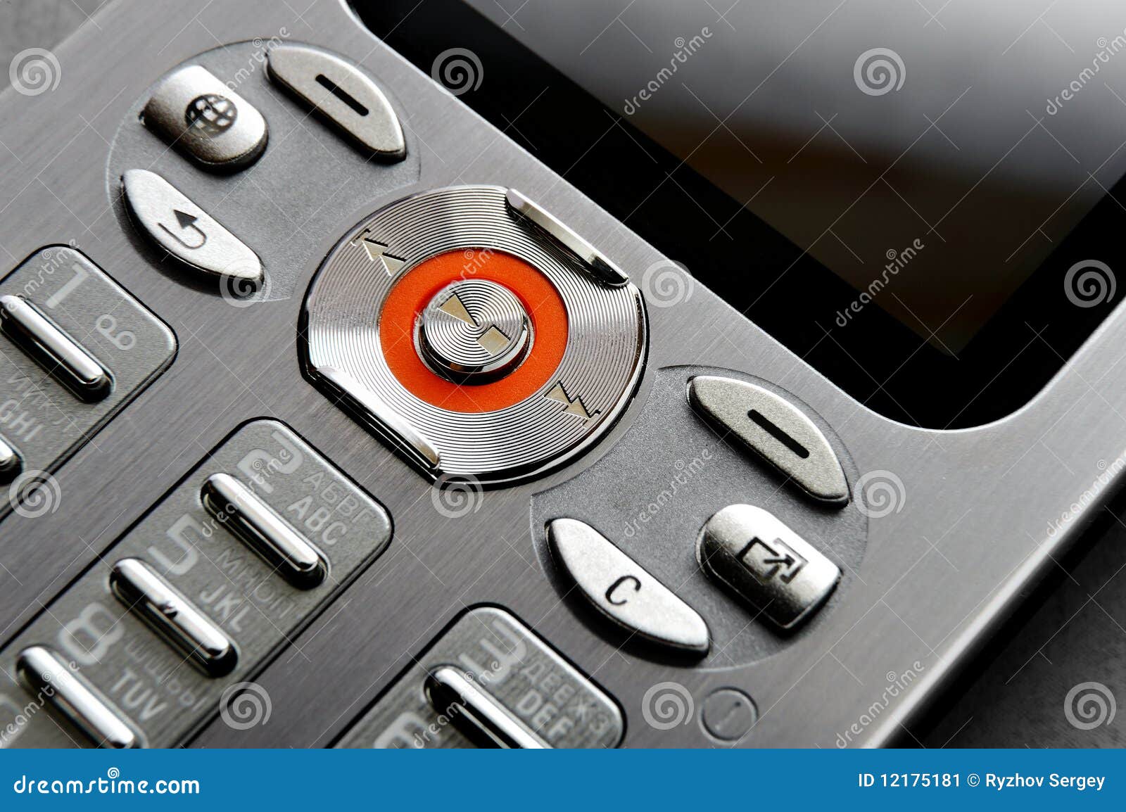 Panel from Metal of Cellular Telephone Stock Image - Image of music ...