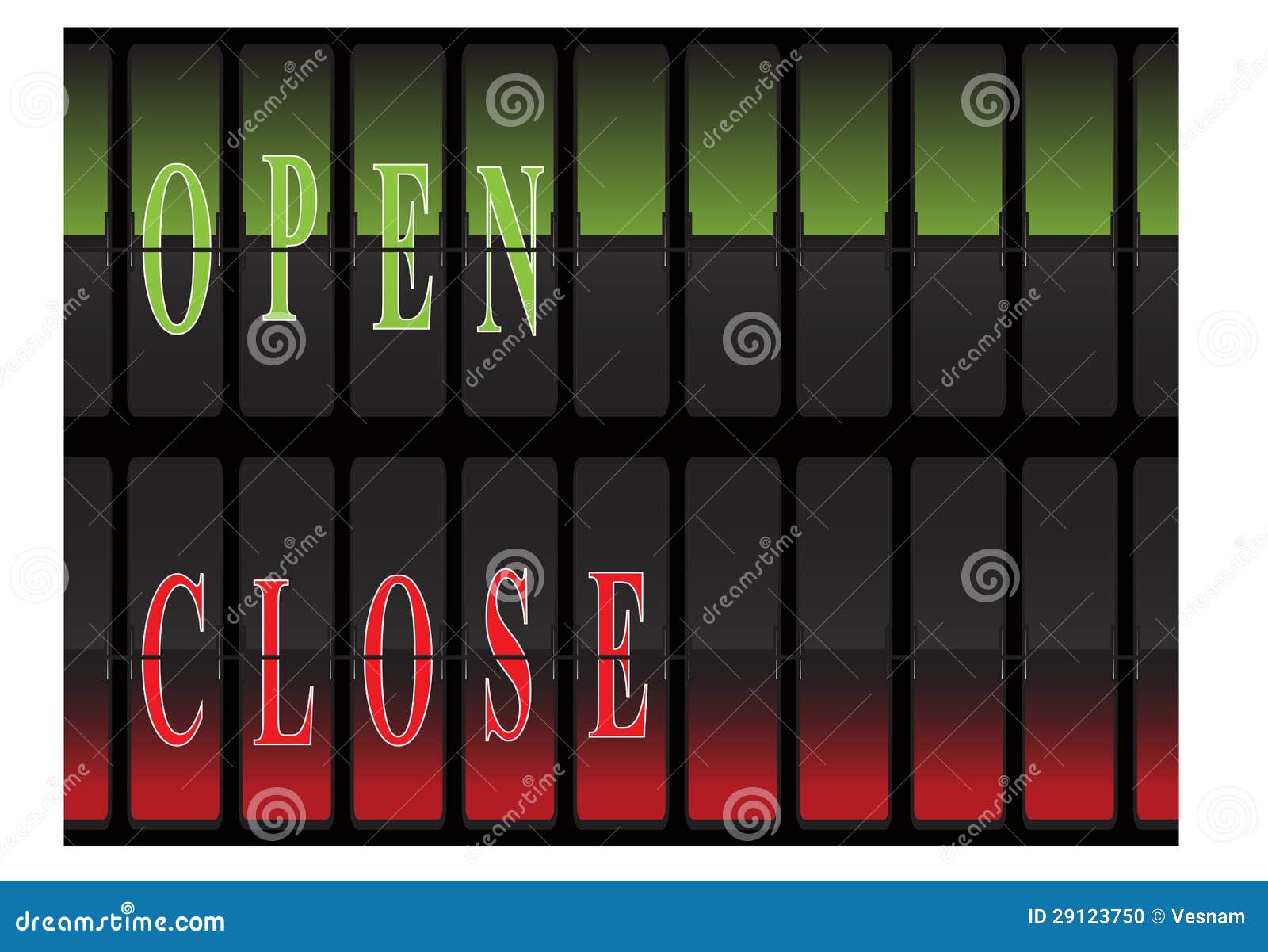 Panel Open Closed stock illustration. Illustration of board - 29123750