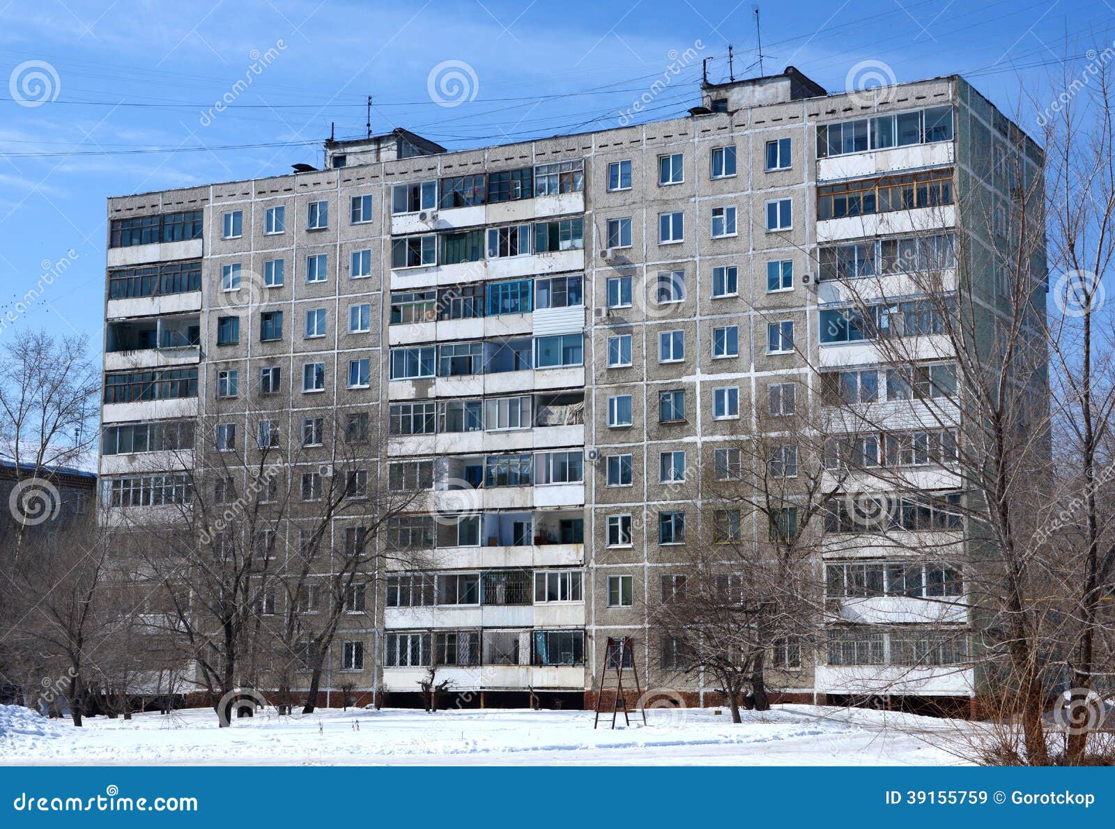 The Panel Prefabricated Building Stock Image - Image of dwelling, panel ...