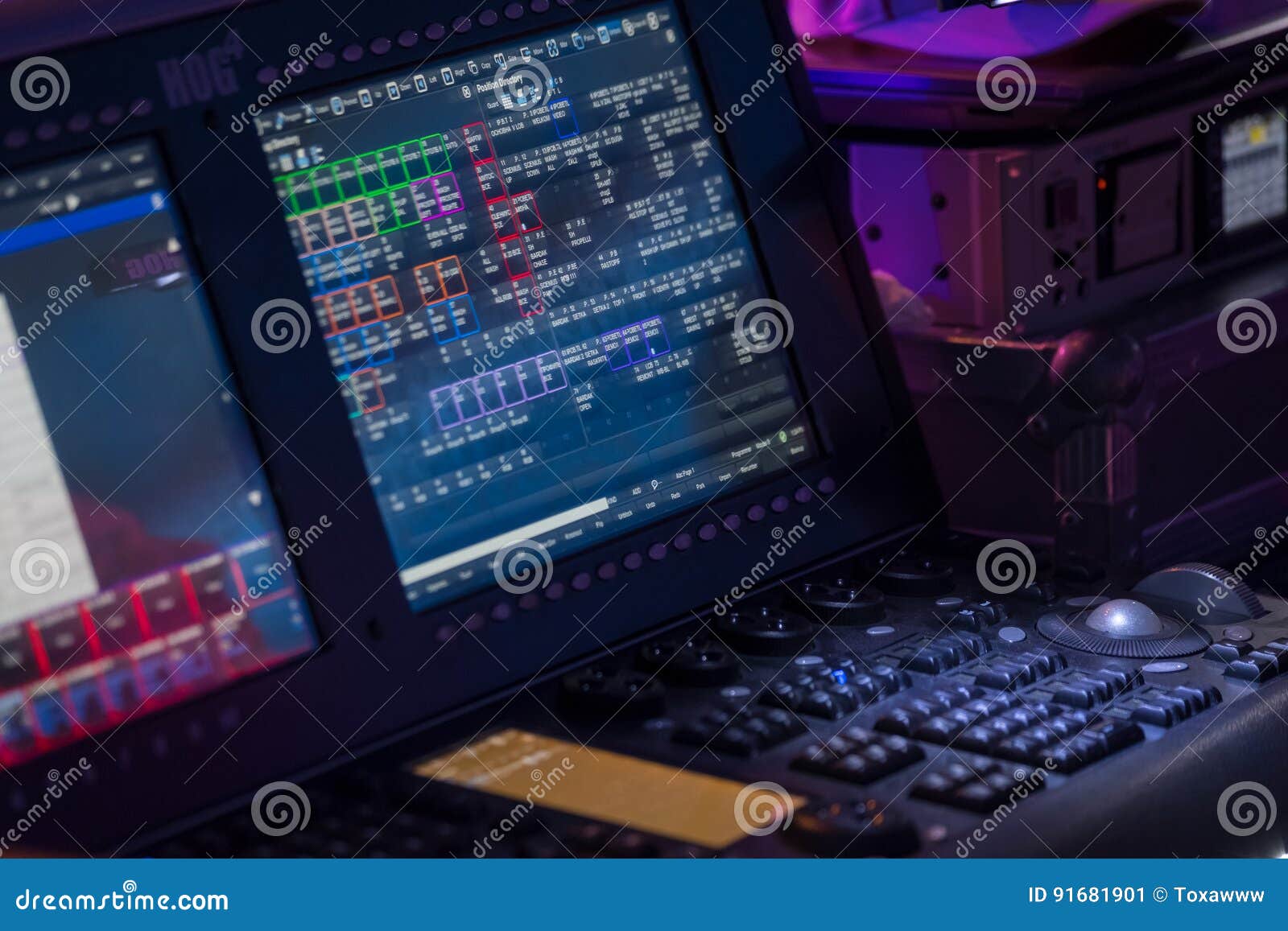 Panel of Professional Video Equipment Stock Image - Image of switch ...