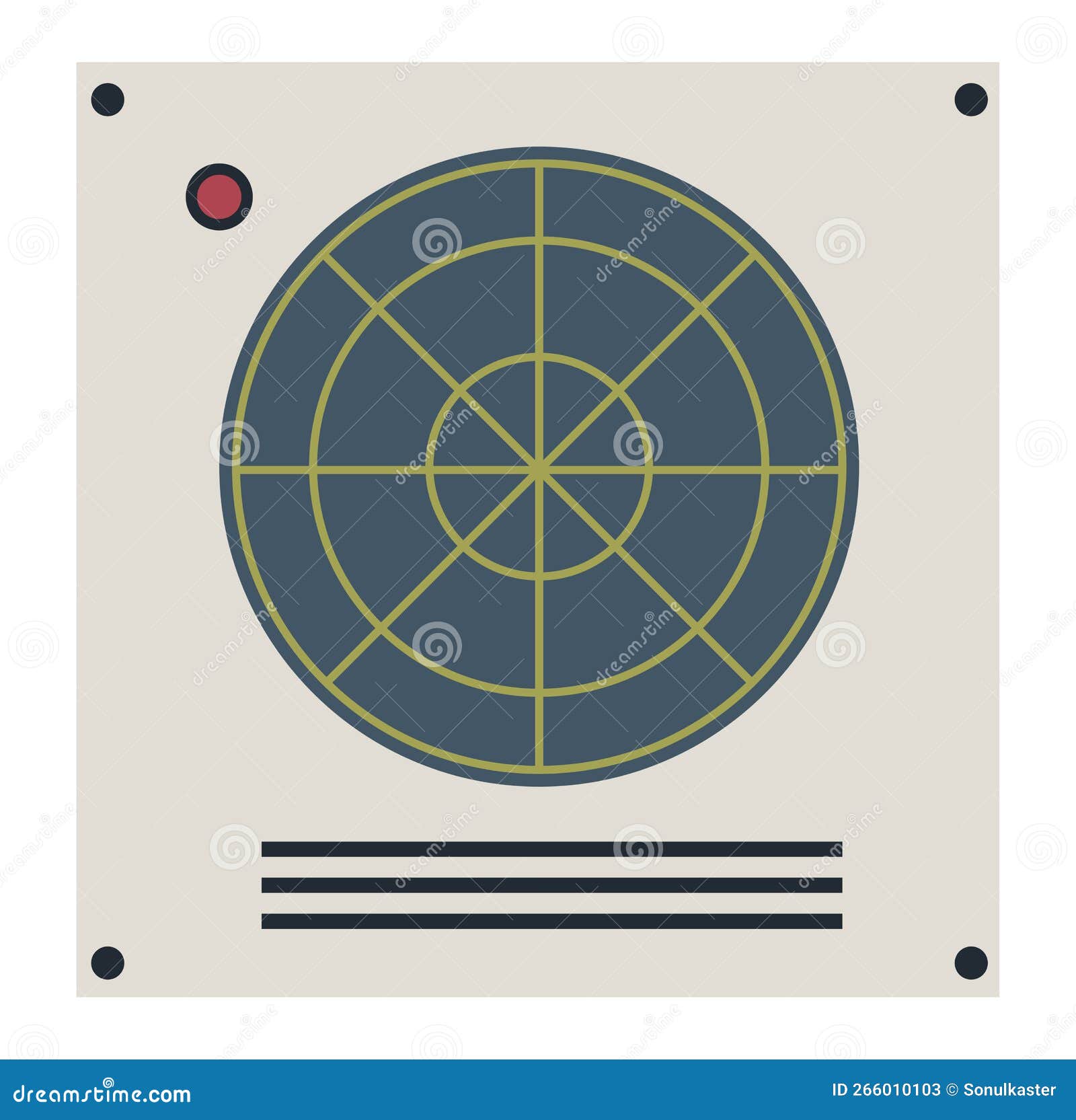 Panel or Radar of Gadget or Equipments Vector Stock Vector ...