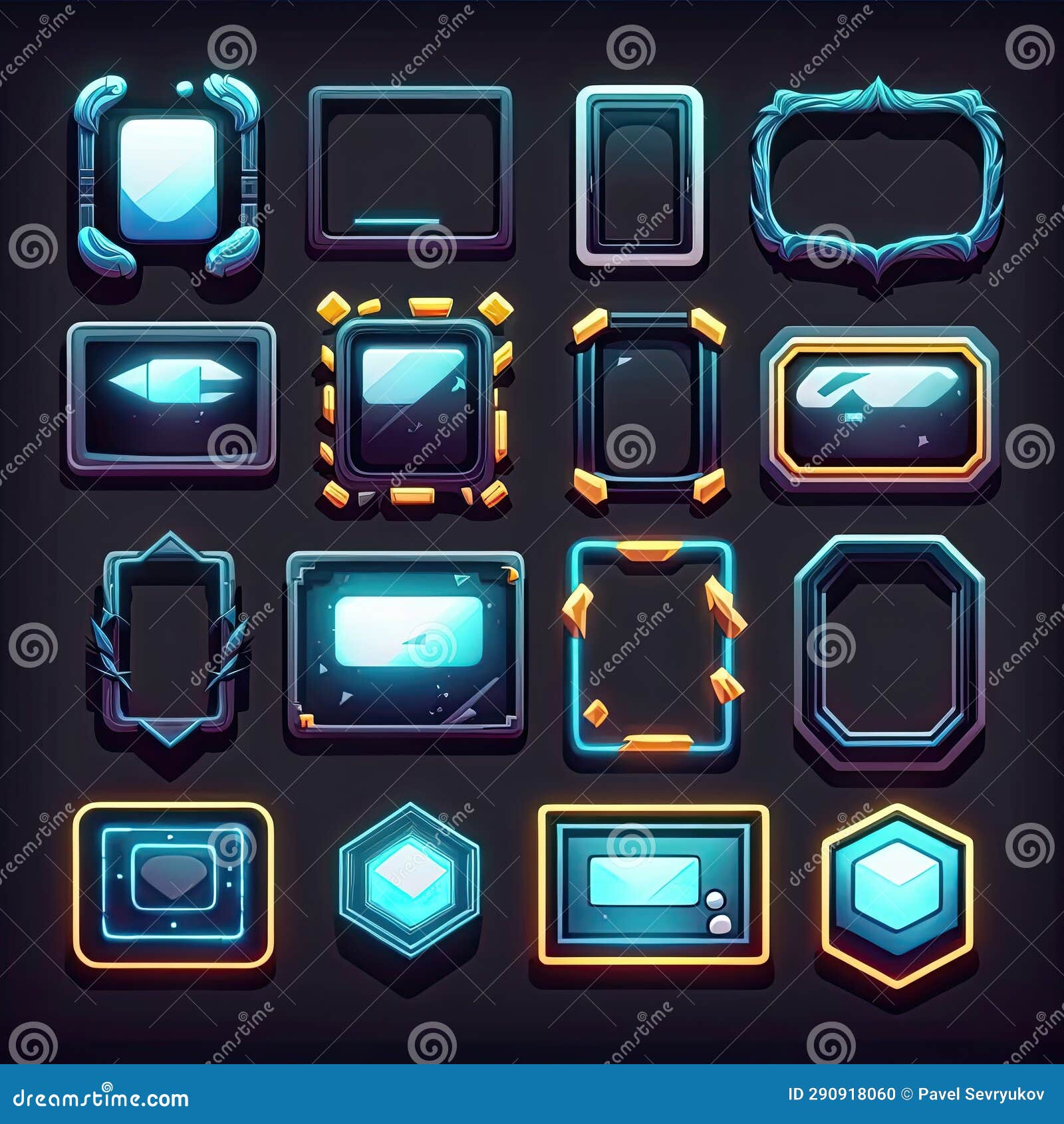 Panel Rectangle Frame Game Ai Generated Stock Photo - Image of board ...