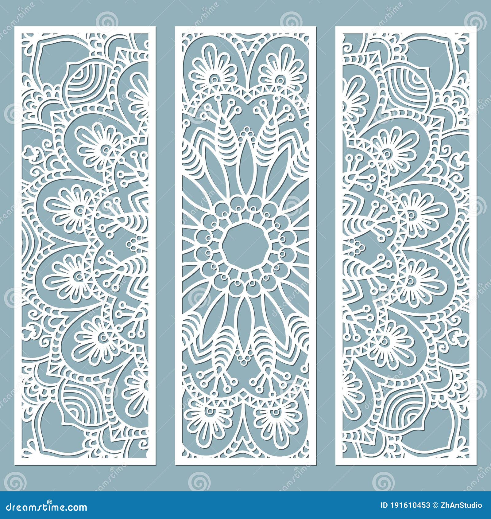 Set, Panel For Registration Of The Decorative Surfaces. Abstract Lines ...