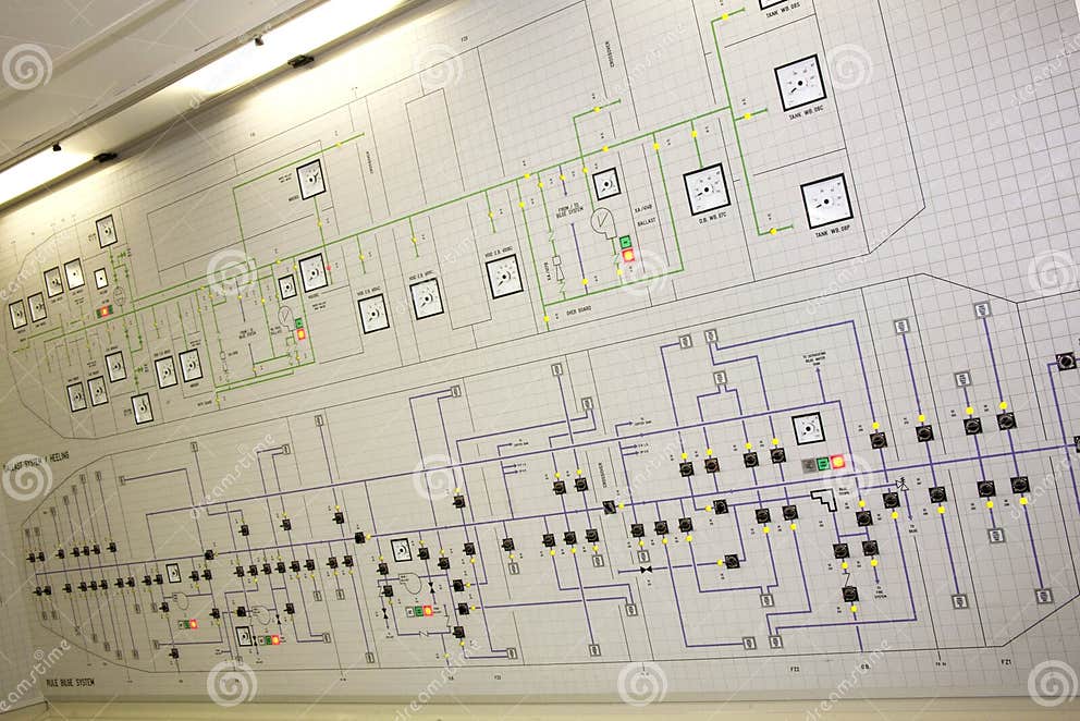 Panel of Ships Diagram stock image. Image of monitoring - 26402601