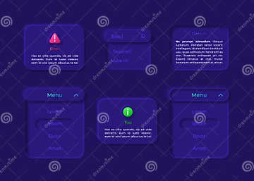 Panel UI elements kit stock vector. Illustration of design - 198142902
