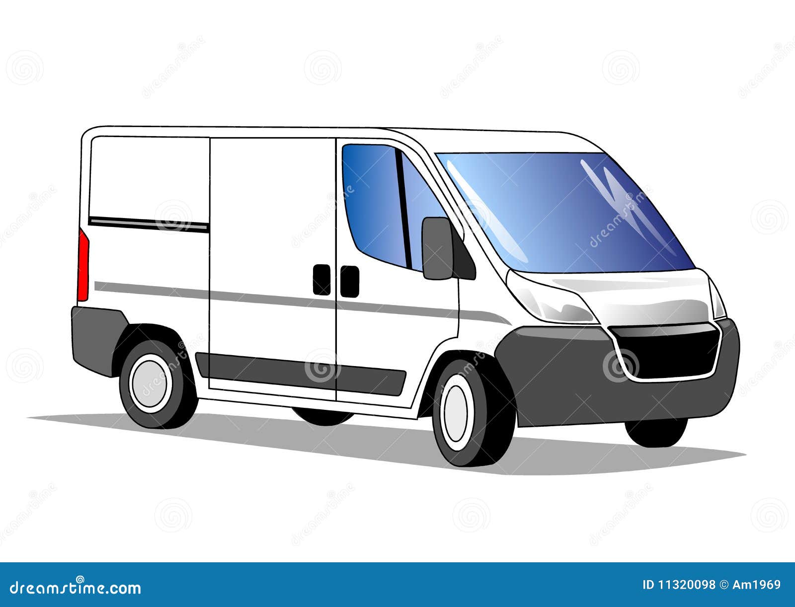 Panel Van stock illustration. Illustration of light, transportation ...