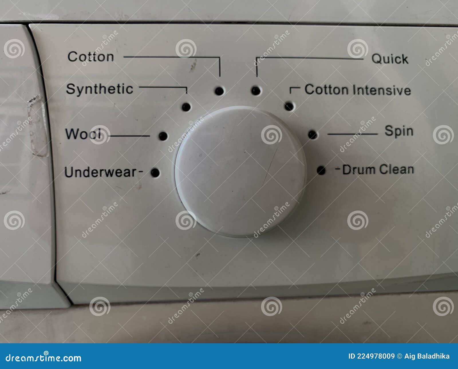 The Panel on a Washing Machine is Circular Stock Image - Image of front ...