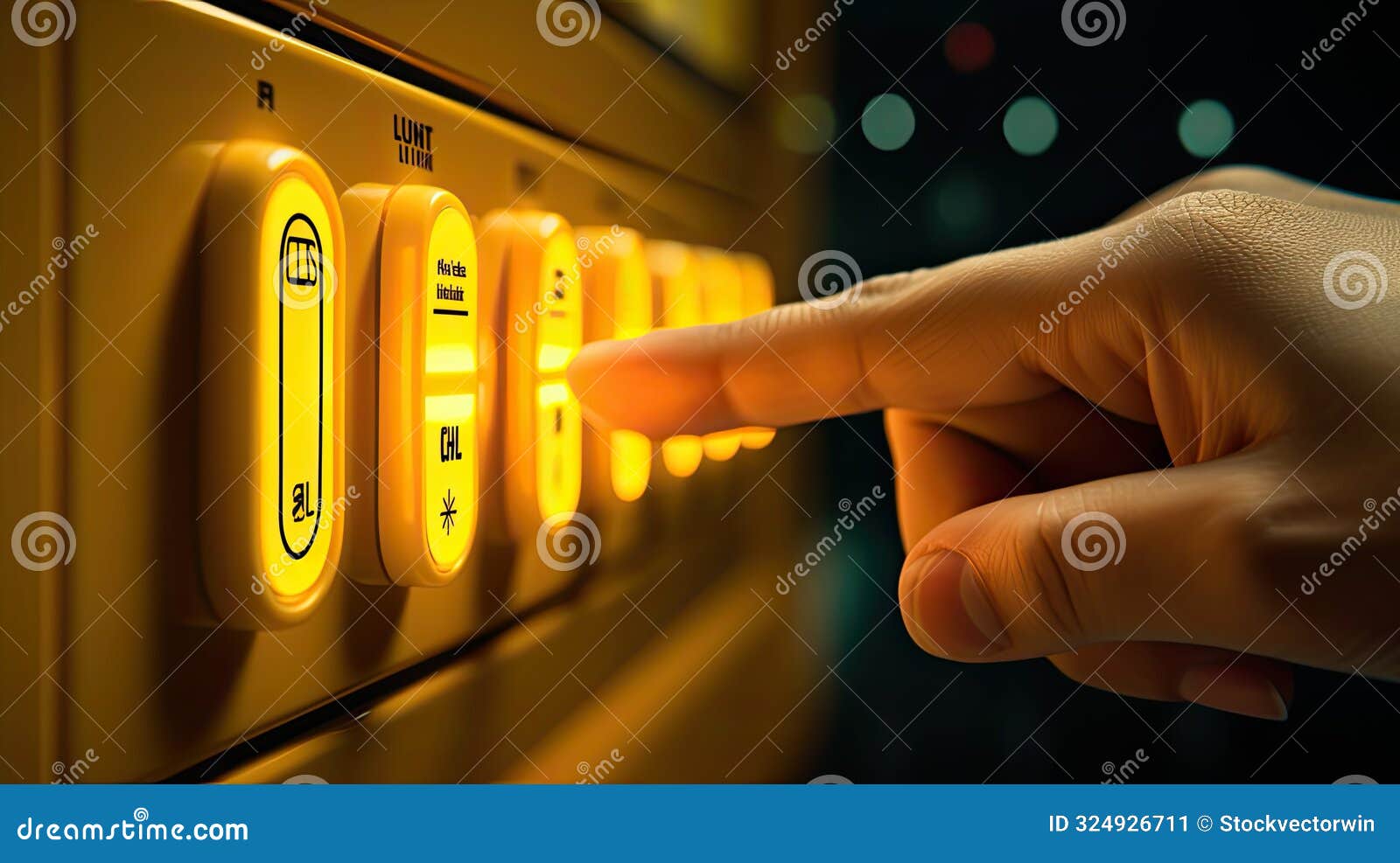 Panel Yellow Rectangle Button Stock Illustration - Illustration of ...