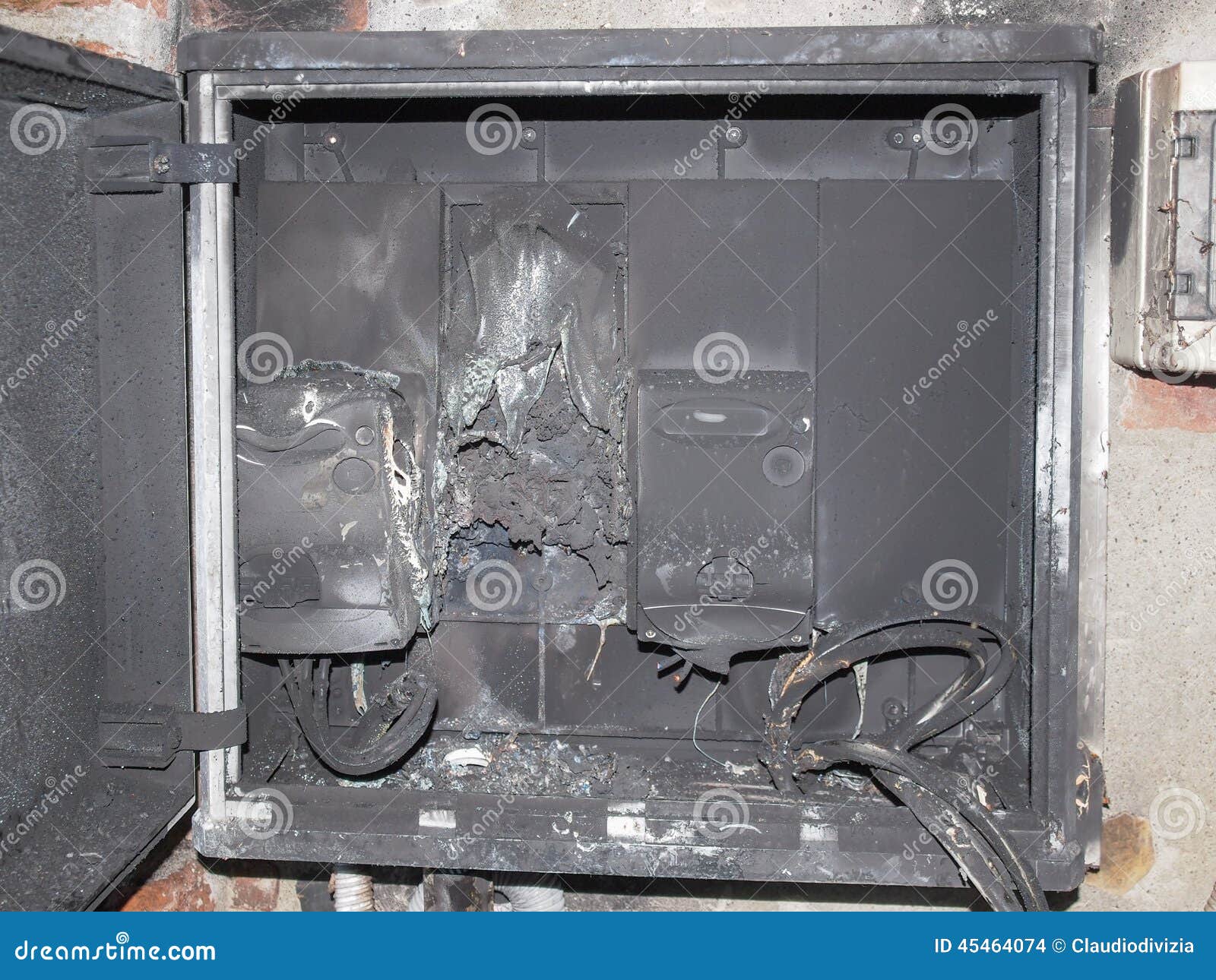 Panelboard Damaged by Surge Stock Photo - Image of switch, system: 45464074