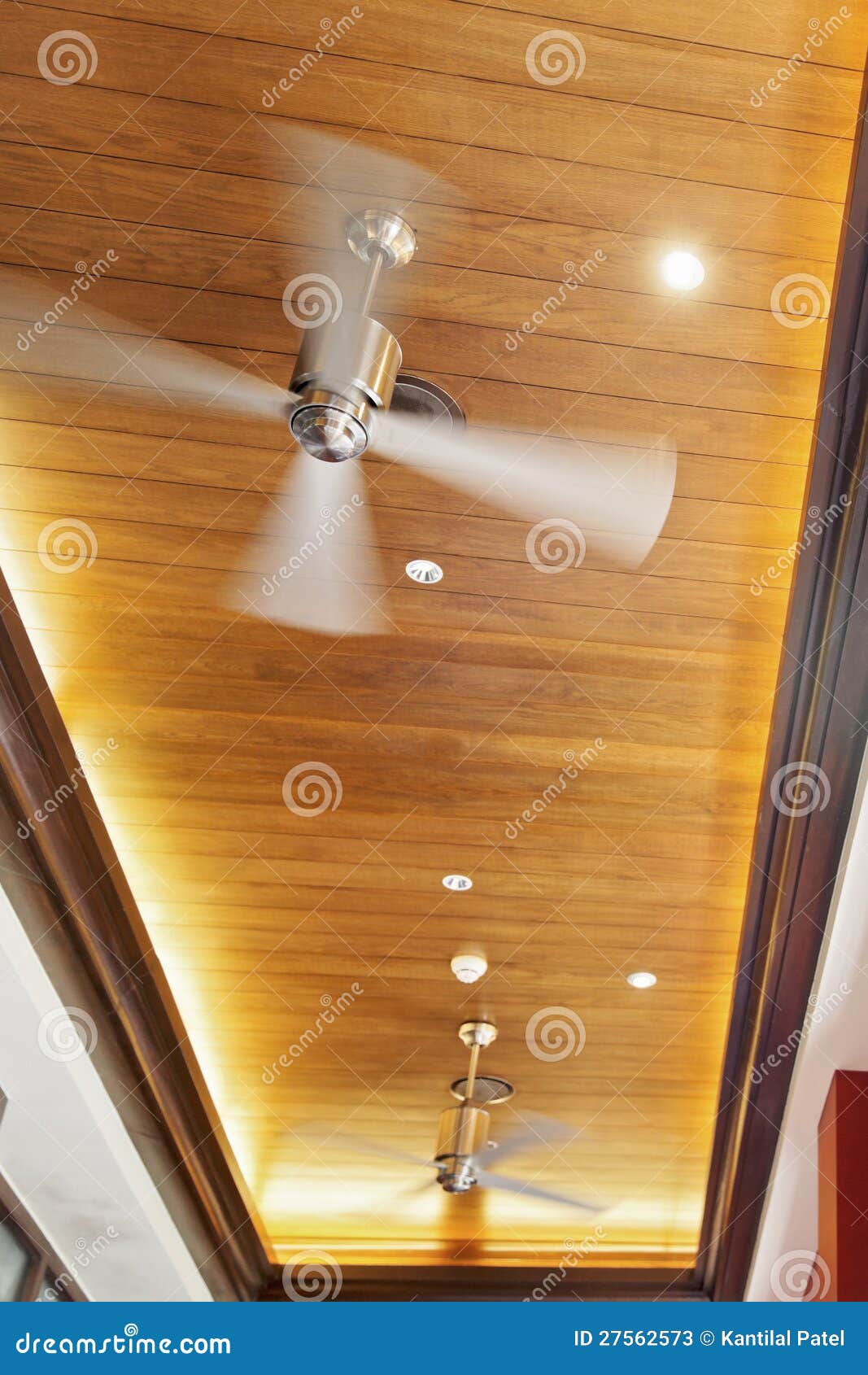 Paneled ceiling fans stock image. Image of contemporary - 27562573