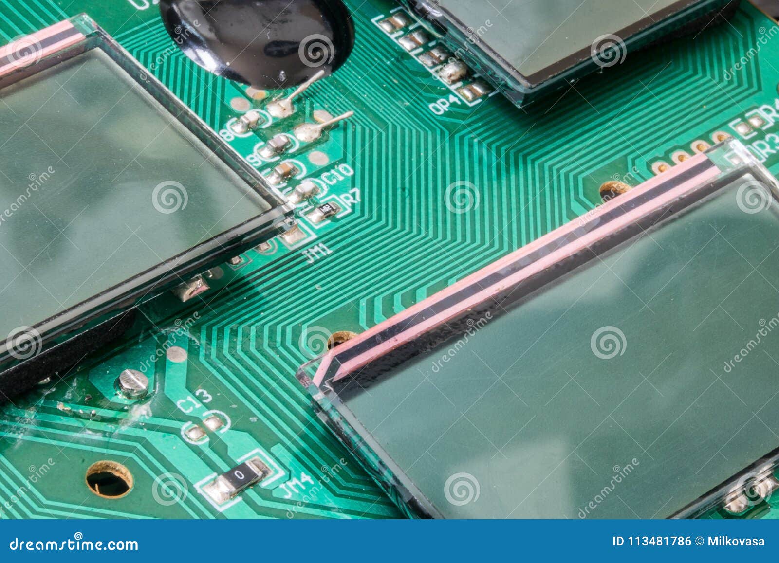 Paneles LCD Miniatura En La Placa Madre Foto de archivo - Imagen de ...