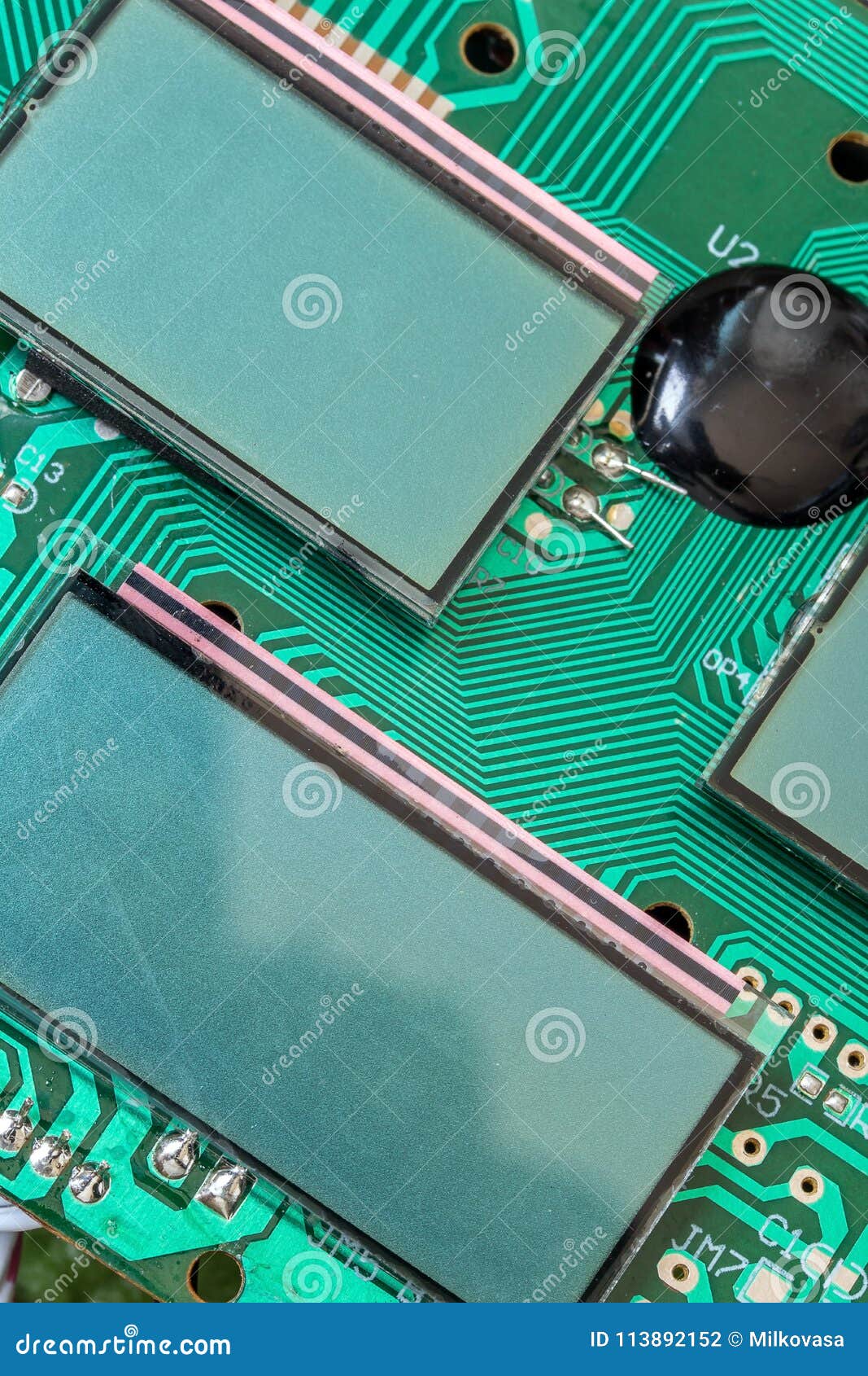 Paneles LCD Miniatura En La Placa Madre Foto de archivo - Imagen de ...