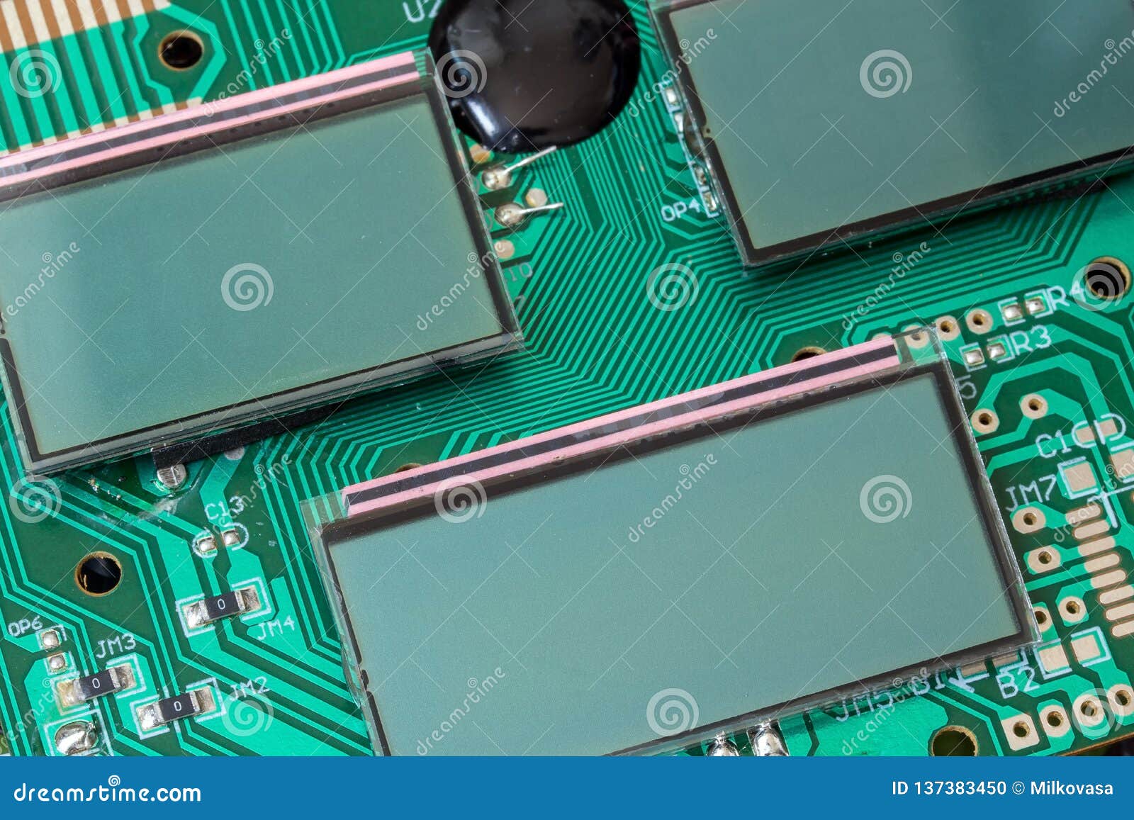 Paneles LCD Miniatura En La Placa Madre Foto de archivo - Imagen de ...