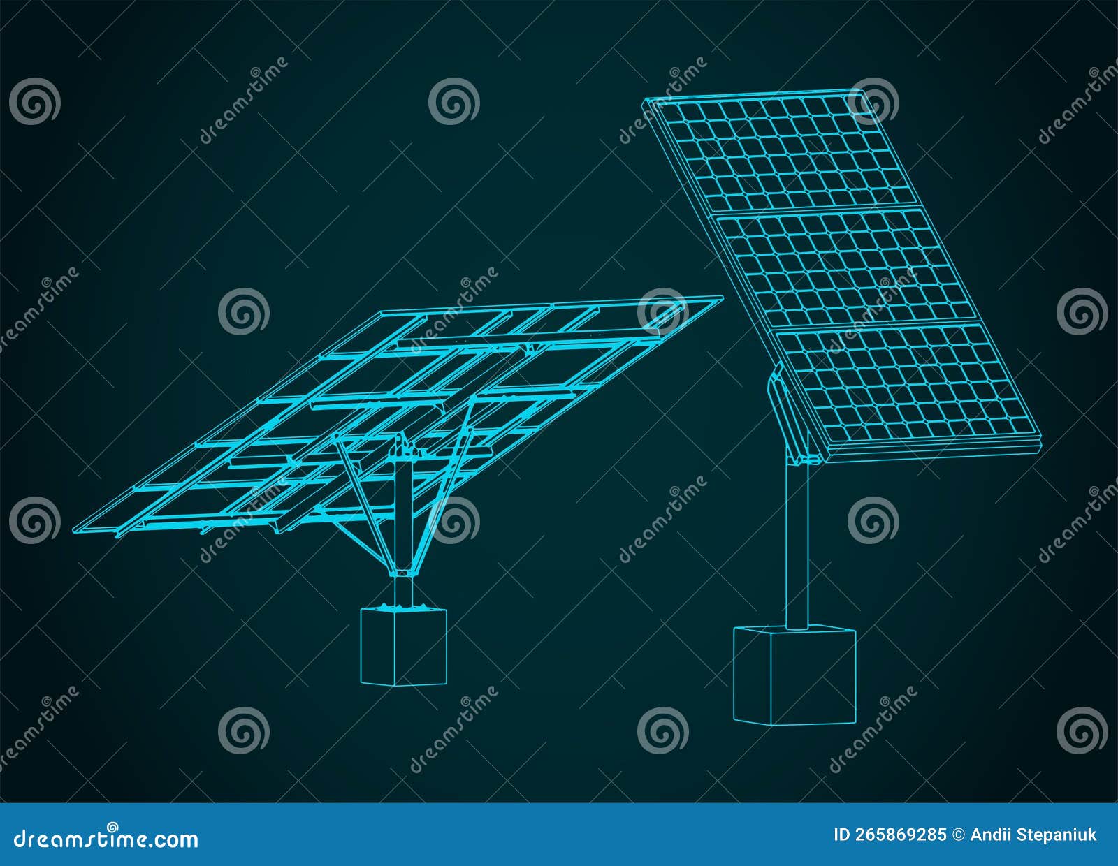 Paneles solares ilustración del vector. Ilustración de verde - 265869285