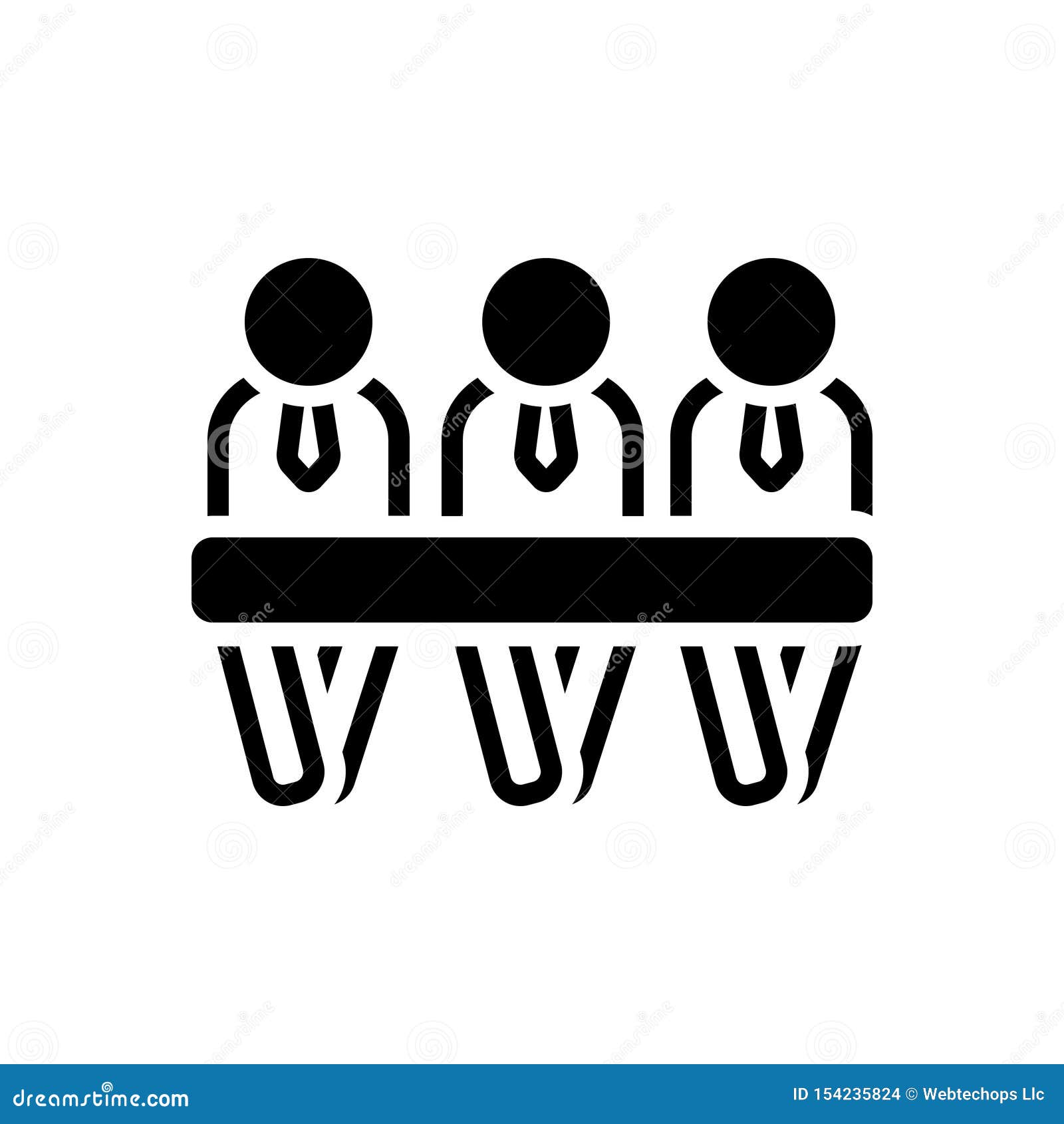 Black Solid Icon for Panelist, Guest and Panel Stock Vector ...