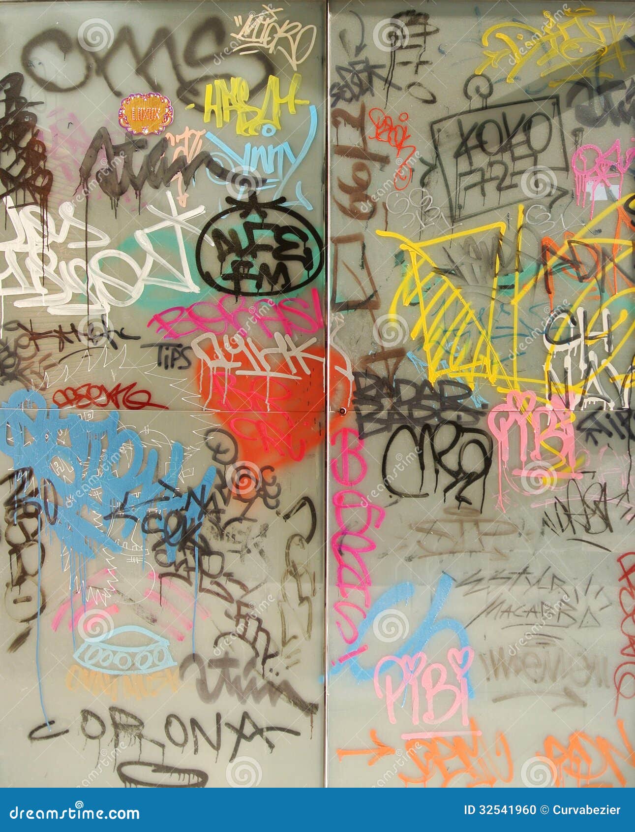 Panels with Graffitis on Them Stock Photo - Image of paint, street ...