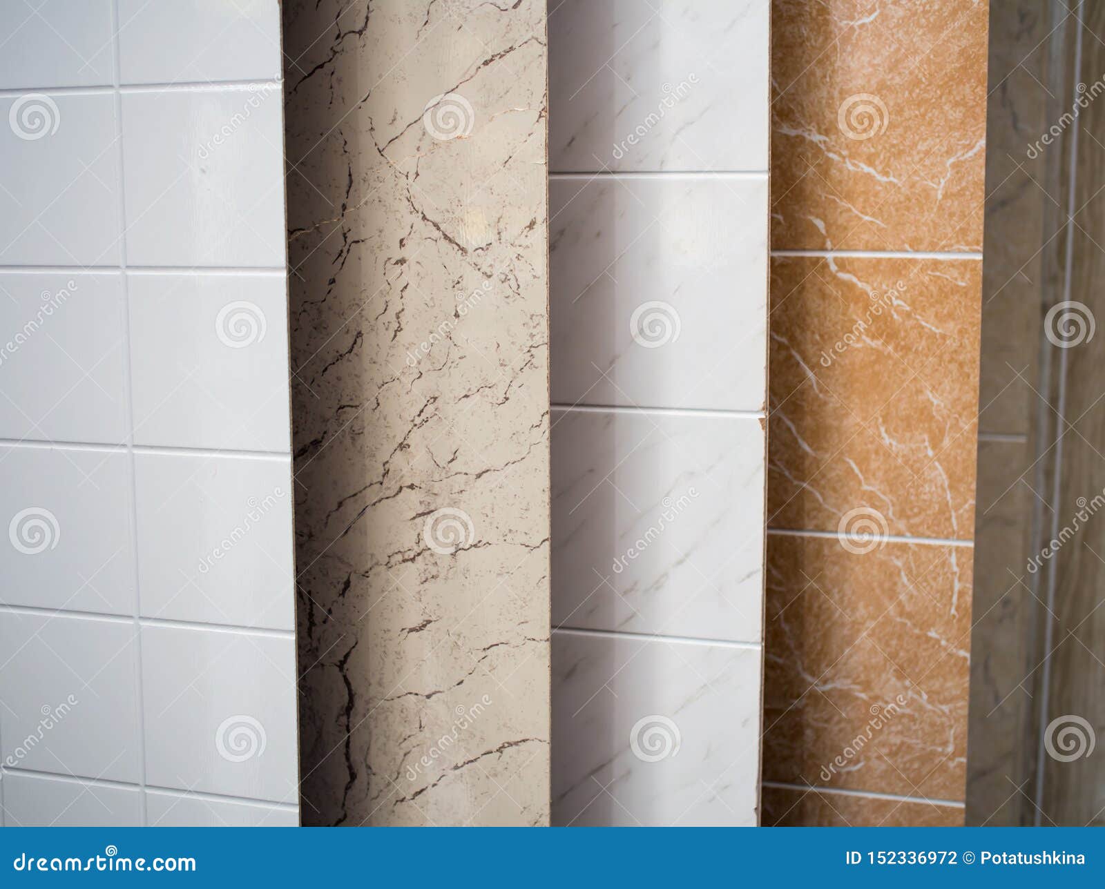 Panels of Laminated Hardboard with a Pattern `under the Tile` Stock ...