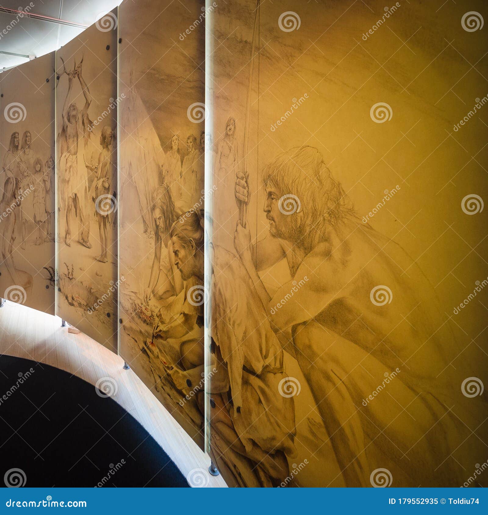 Panels Representing the History of Human Evolution in the Science ...