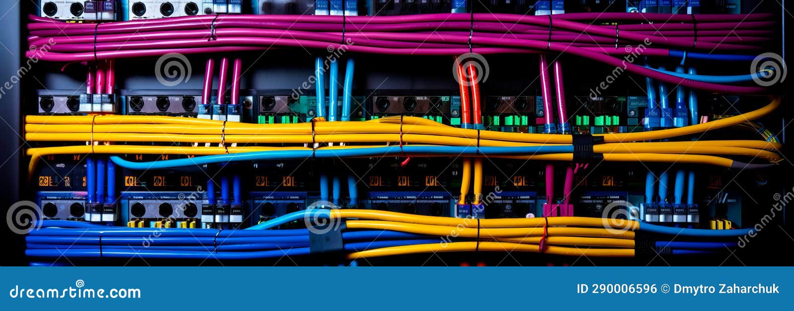 Panels Where Cables are Connected for Network Connectivity. Generative ...