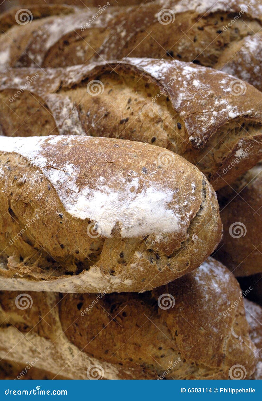 Panes franceses foto de archivo. Imagen de alimento, harina - 6503114