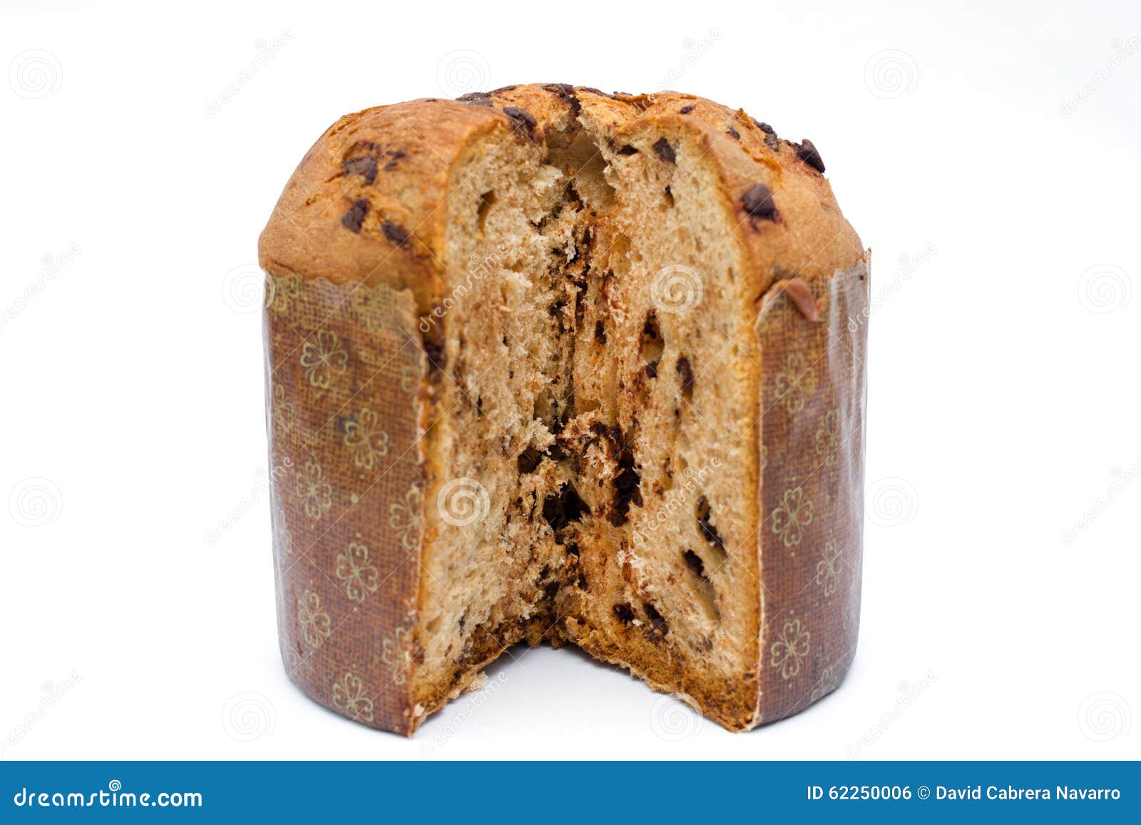 Panettone With Chocolate, Traditional Italian Dessert Cake For ...