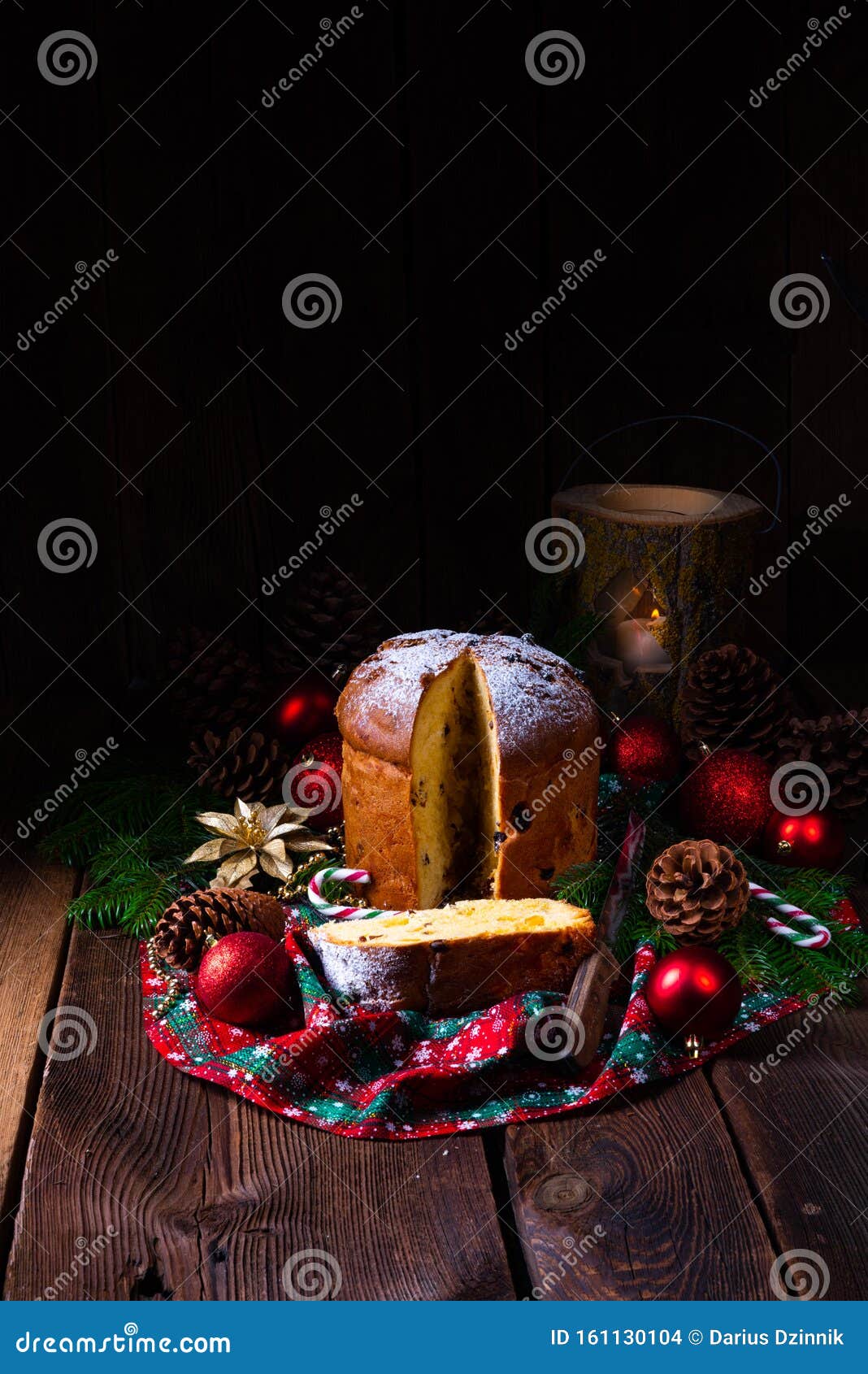 A Panettone, an Italian Christmas Sweet Bread Stock Photo - Image of ...