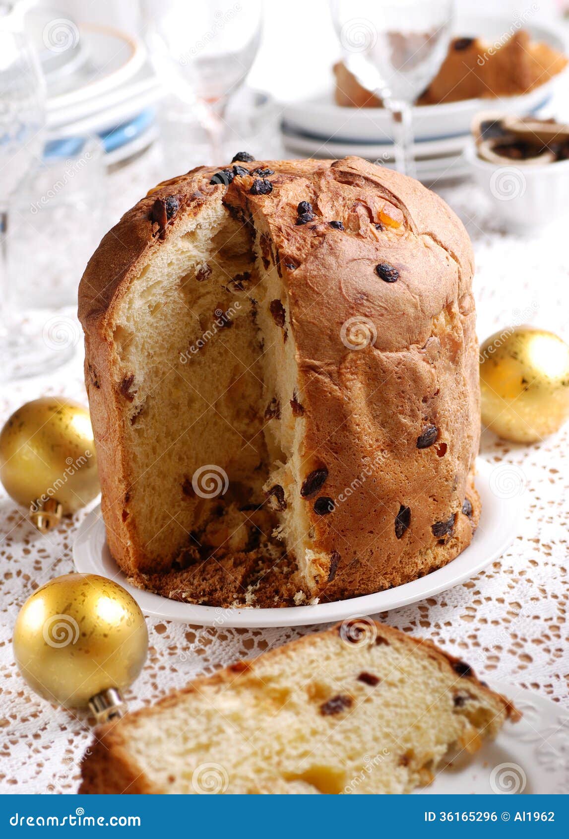 Panettone Italian dessert stock photo. Image of candied - 36165296