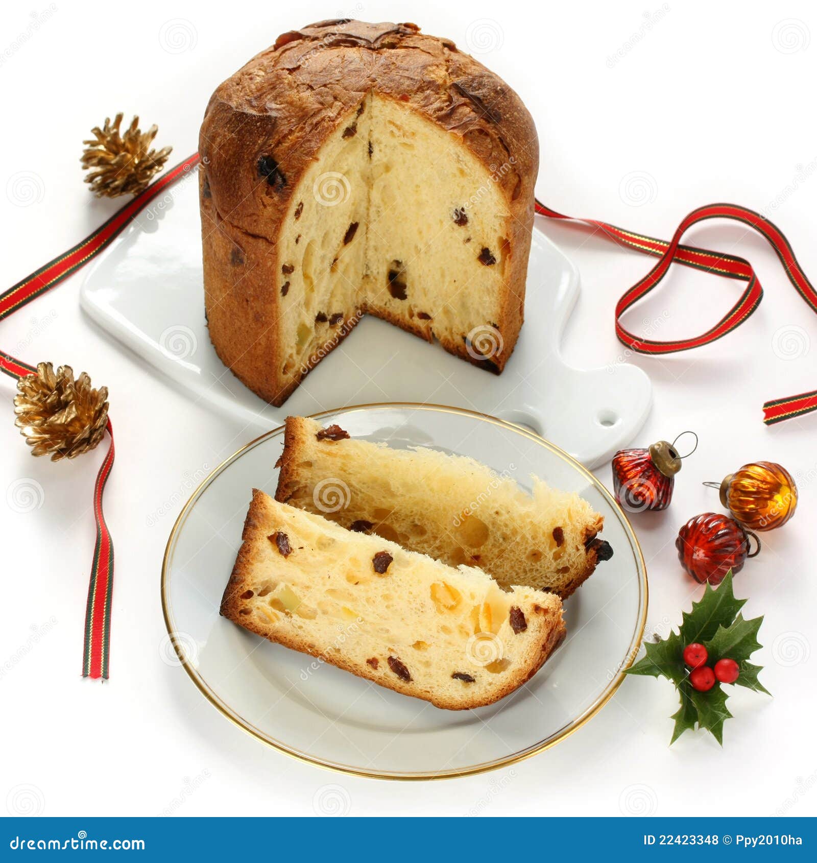Panettone, Pane Italiano Di Natale Fotografia Stock - Immagine di ...