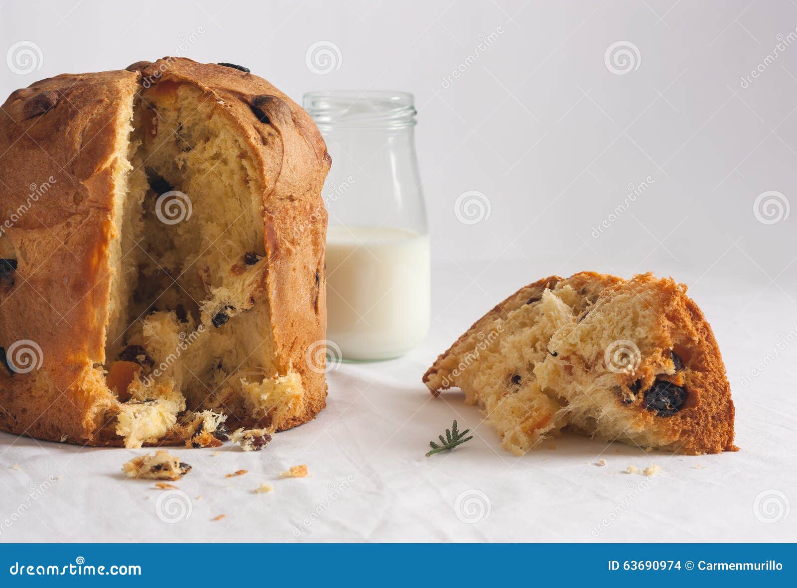 Panettone, Traditional Italian Christmas Cake Stock Photo - Image of ...