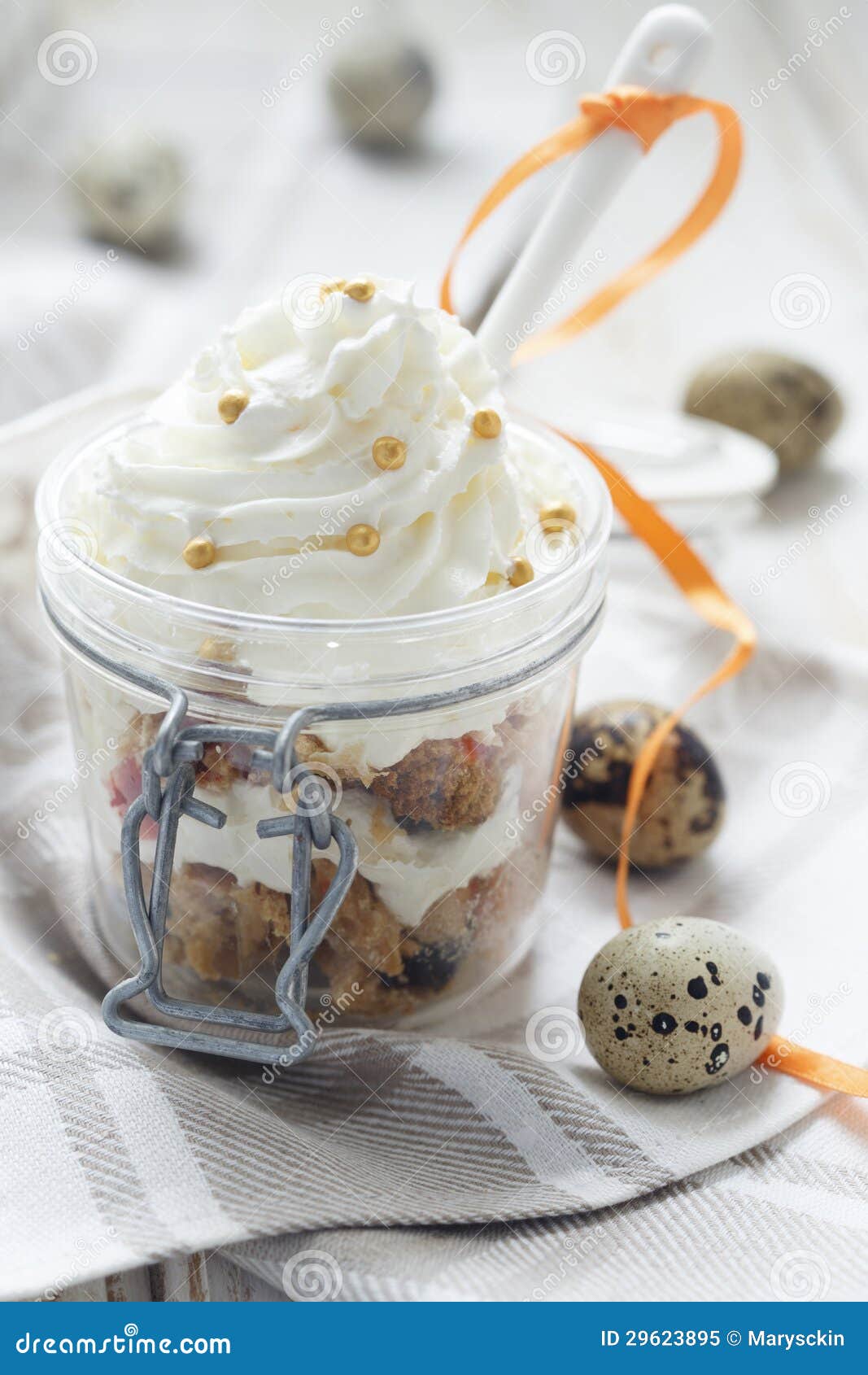 Panettone trifle stock image. Image of whipped, quail - 29623895