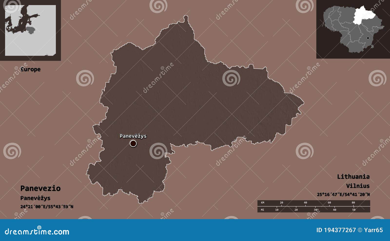 Panevezio, County of Lithuania,. Previews. Administrative Stock ...