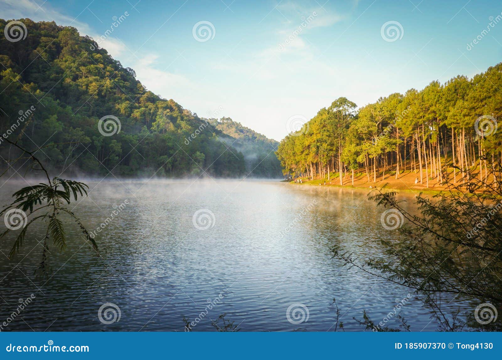 Pang Ung in Mae Hong Son , Thailand Stock Photo - Image of raft ...