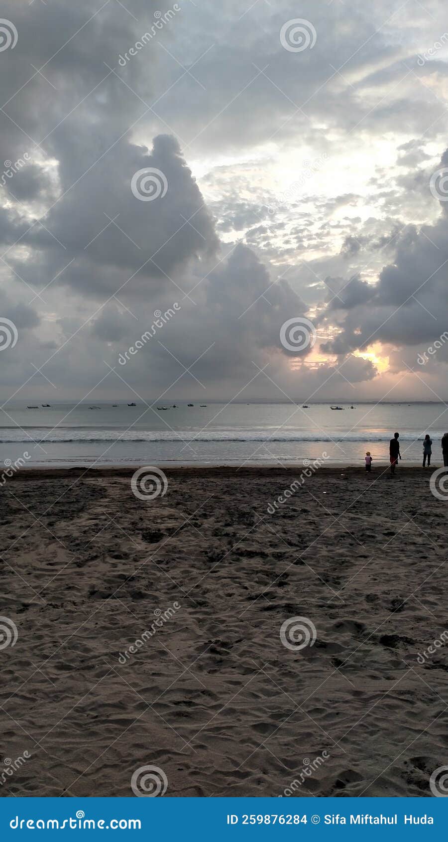 Pangandaran Beach Sunset in West Java Stock Photo - Image of cloud ...